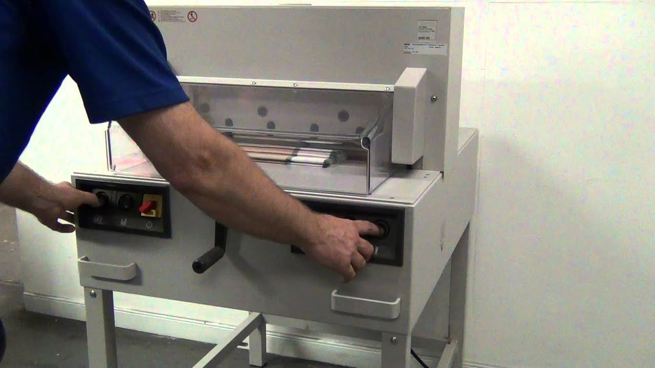 Triumph 4850 Electric Paper Cutter - YouTube