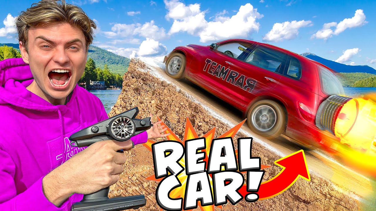 JUMPING WORLD'S BIGGEST RC CAR!! (PART 1) - YouTube