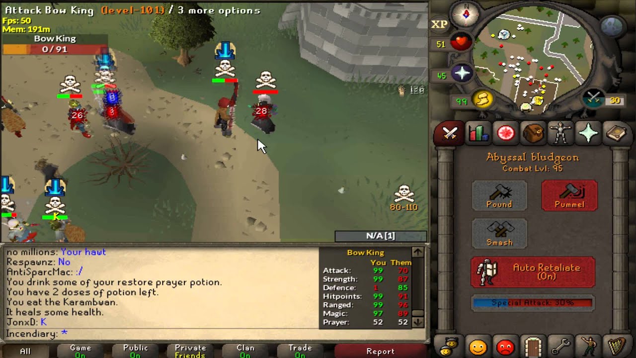 [OSRS]RSVeil PK Vid 5 - Max 99 attack 1 def pking ft. Abyssal weapons ...