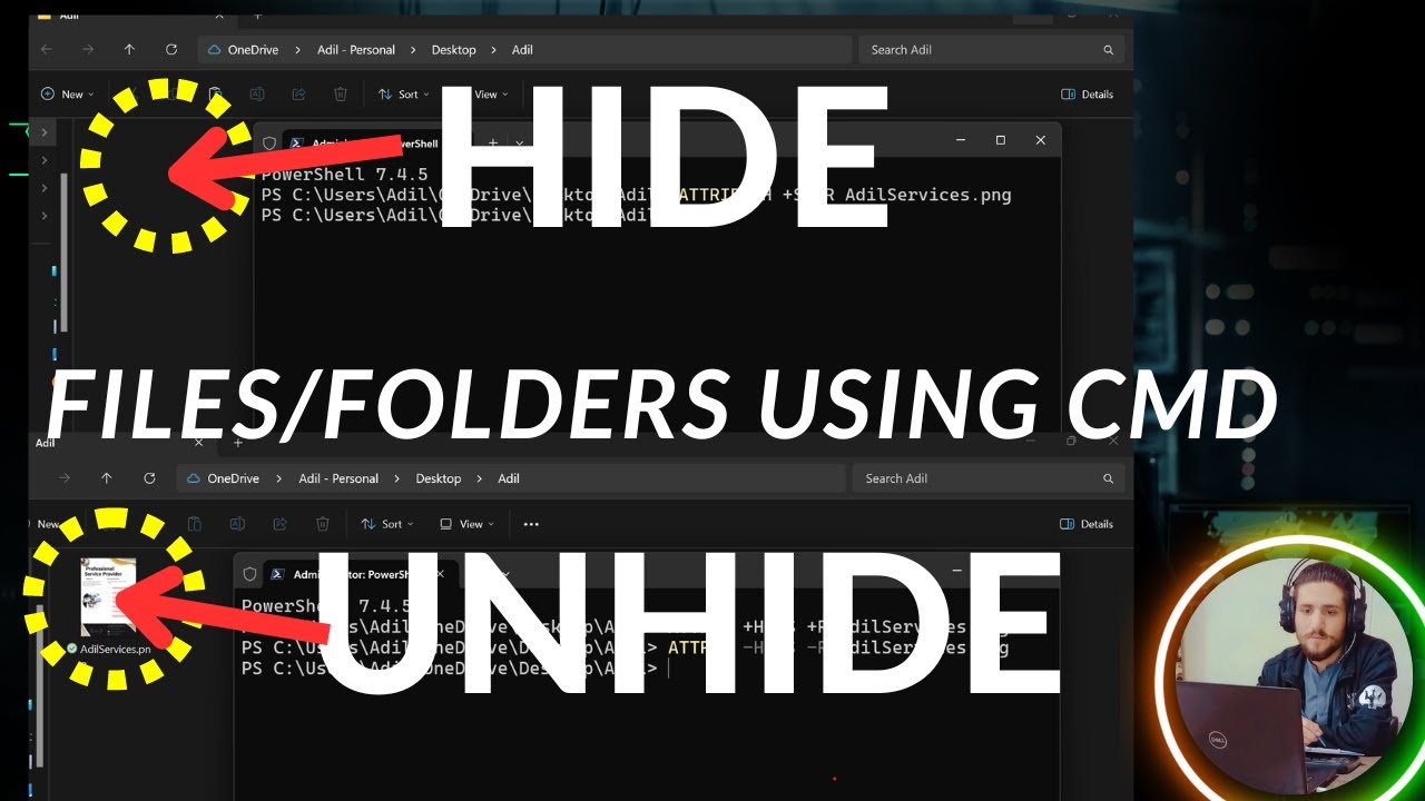 How To Hide Or Unhide Files And Folders Using Cmd Windows11 Command Prompt Tips And Tricks Youtube 0425