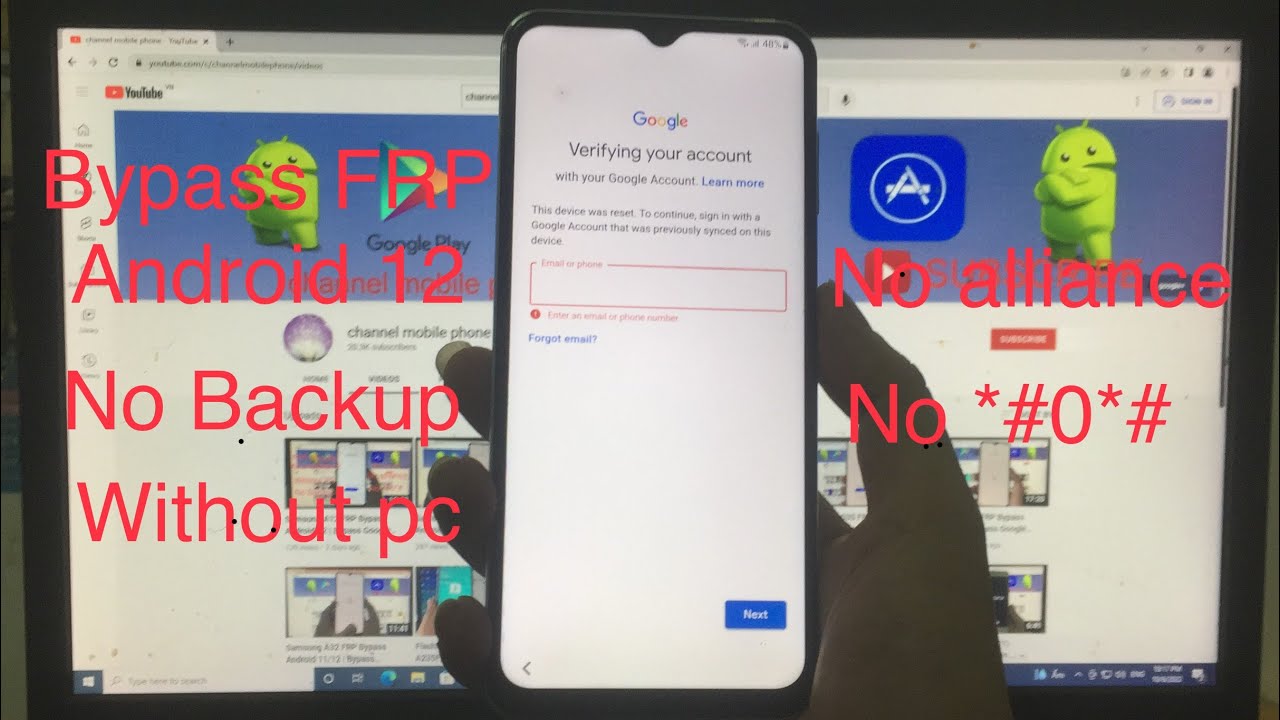 Samsung A13 FRP Bypass Android 12 | Bypass Google Account Samsung A135 ...