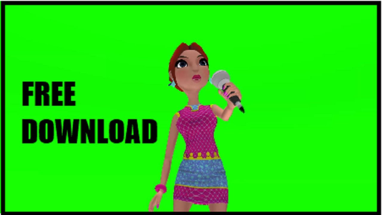 Green Screen Female Singer With Realistic Mouth Animation - YouTube