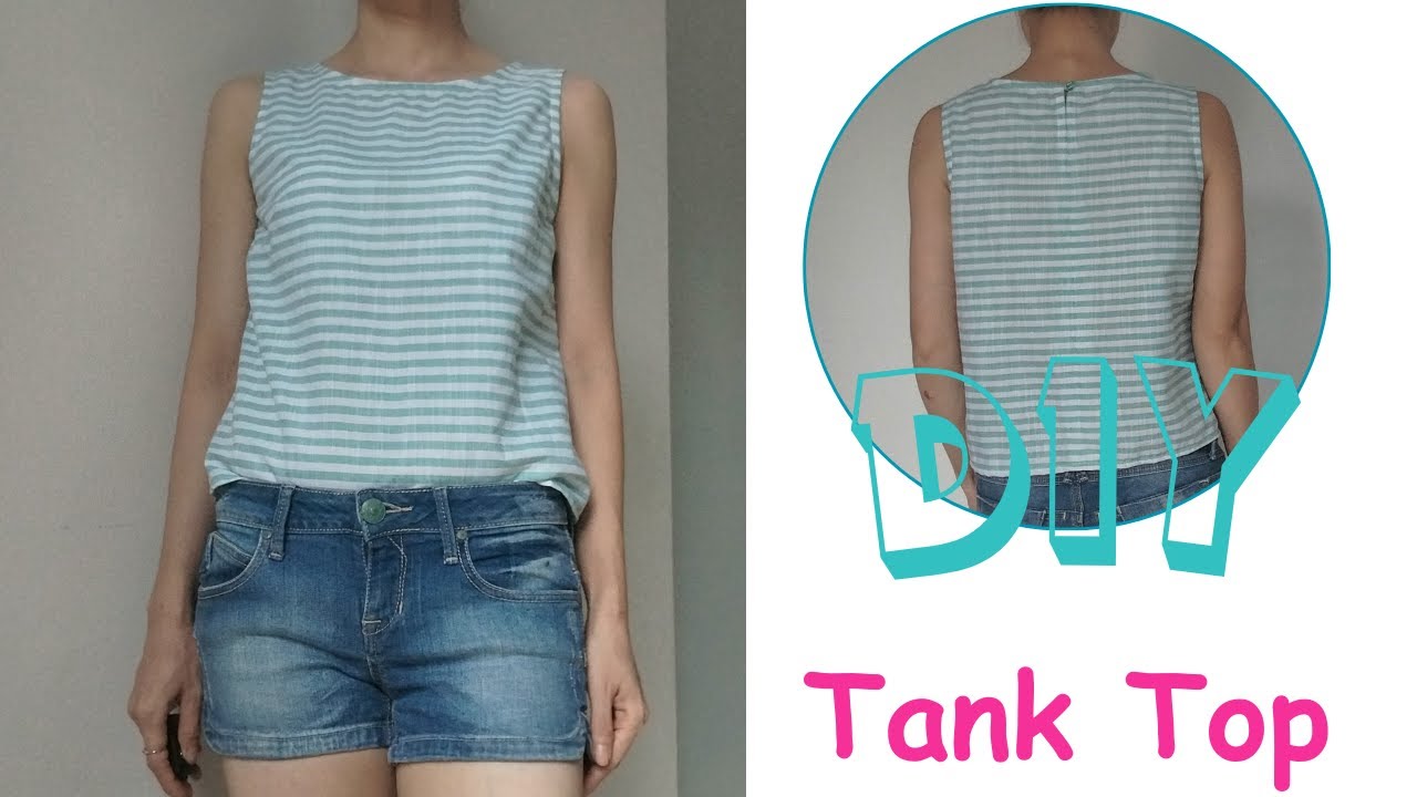 DIY sew a Tank Top Easily at Home | Beginner Sewing Tutorial - YouTube