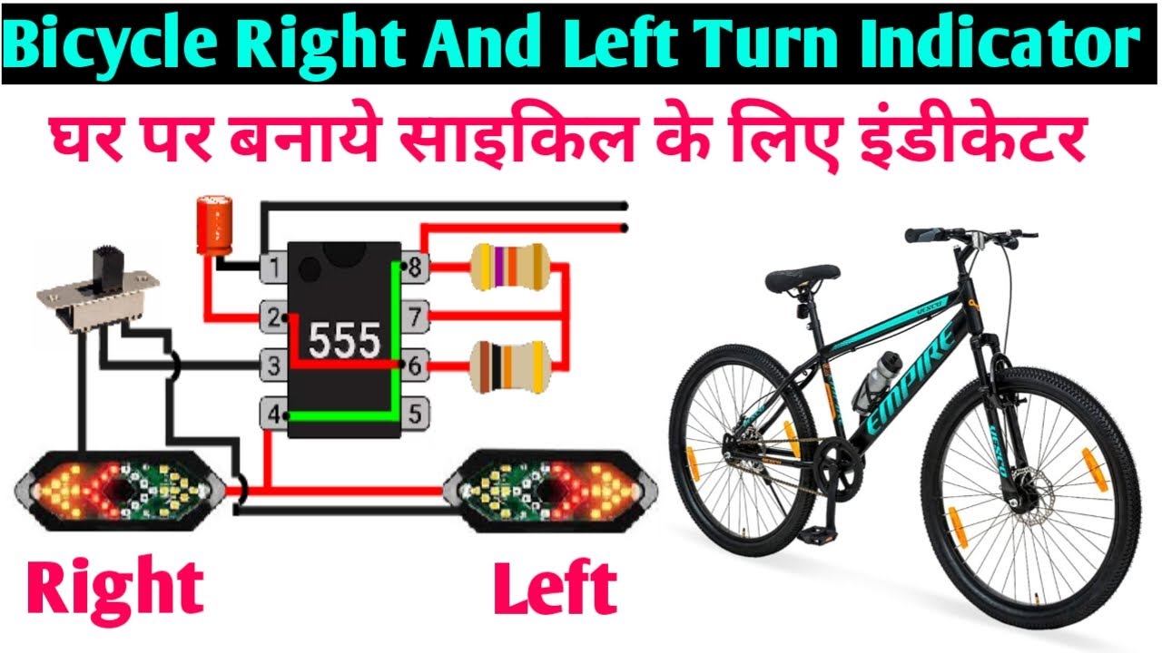 NE555 Bicycle Turn Signal Circuit | Right & Left Indicators with Timer ...