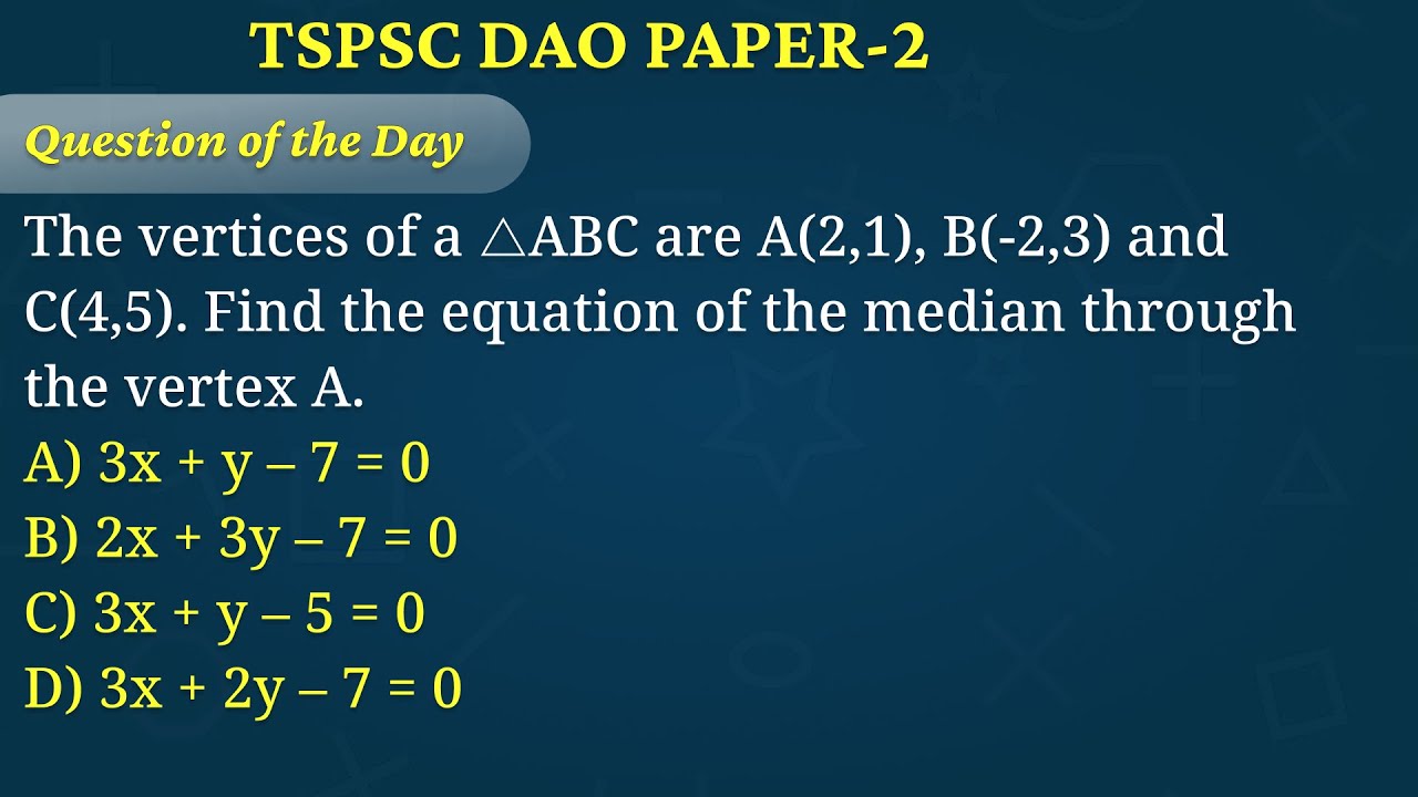 Question of the Day-30||TSPSC DAO Paper-2||MathswithMani - YouTube