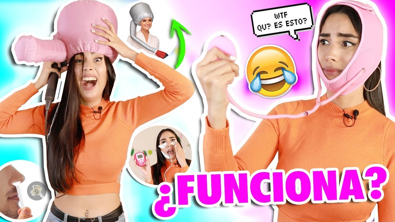 PROBANDO LAS COSAS MÁS RARAS DE BELLEZA 😱¿FUNCIONAN? | Claudipia - YouTube