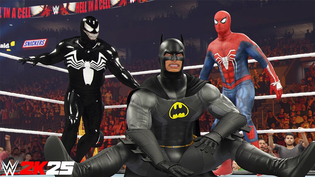 Spider-Man & Venom Vs Batman & Robin | Tag Team Match - WWE 2K25 PS5 ...