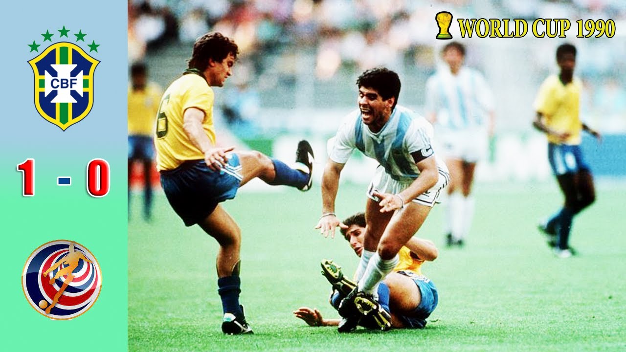 Brazil vs Costa 1 - 0 | World Cup 1990 Highlights & Goals - YouTube