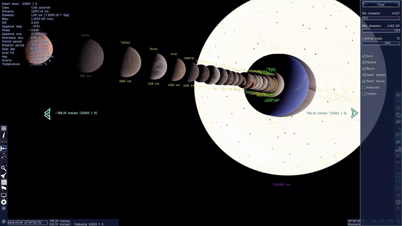 Our Solar System Size Comparison