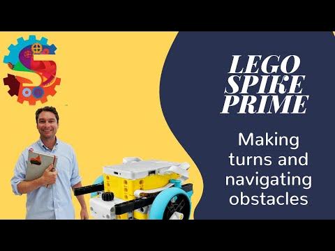 Making turns with LEGO Spike Prime Driving Base - YouTube