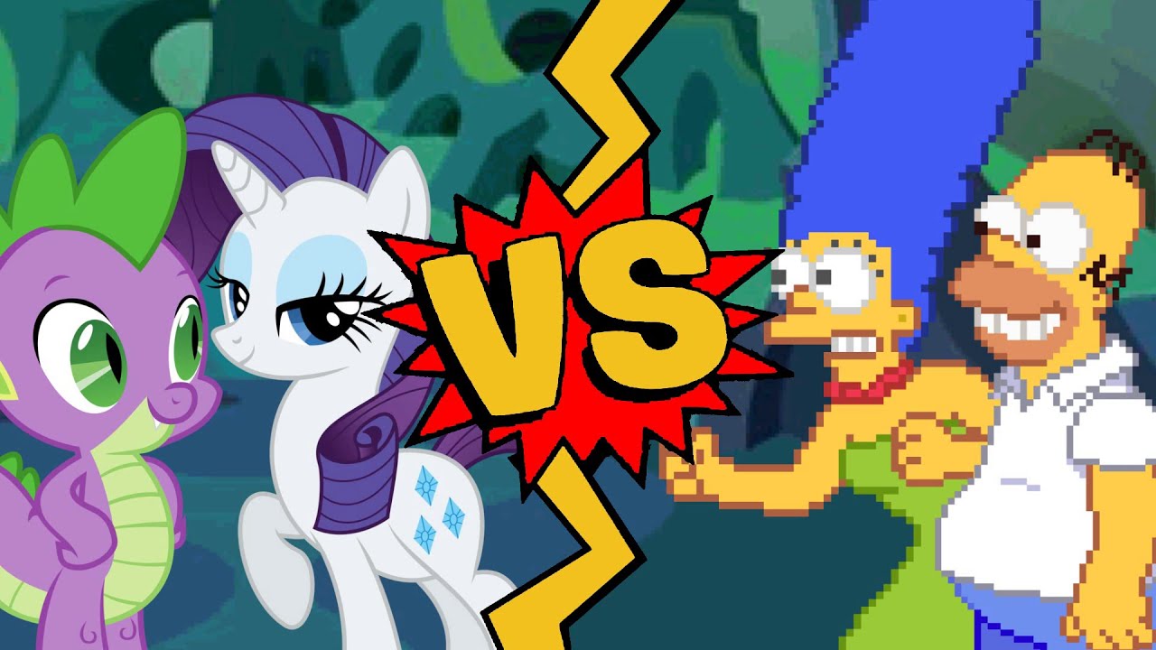 M.U.G.E.N Battles | Spike/Rarity vs Homer Simpson/Marge Simpson | My ...
