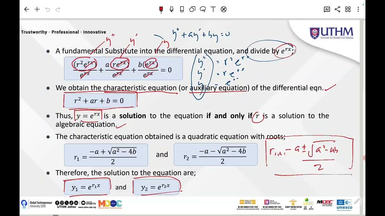 2nd Order ODE_Homogeneous Eqn - YouTube