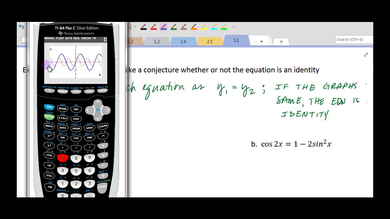 Verifying Identities with a Calculator - YouTube