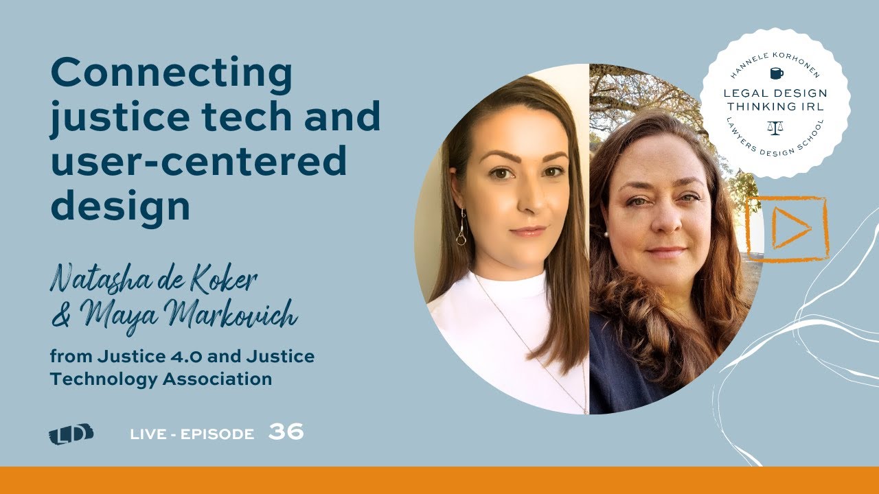 Legal Design Thinking IRL with Natasha de Koker & Maya Markovich - YouTube