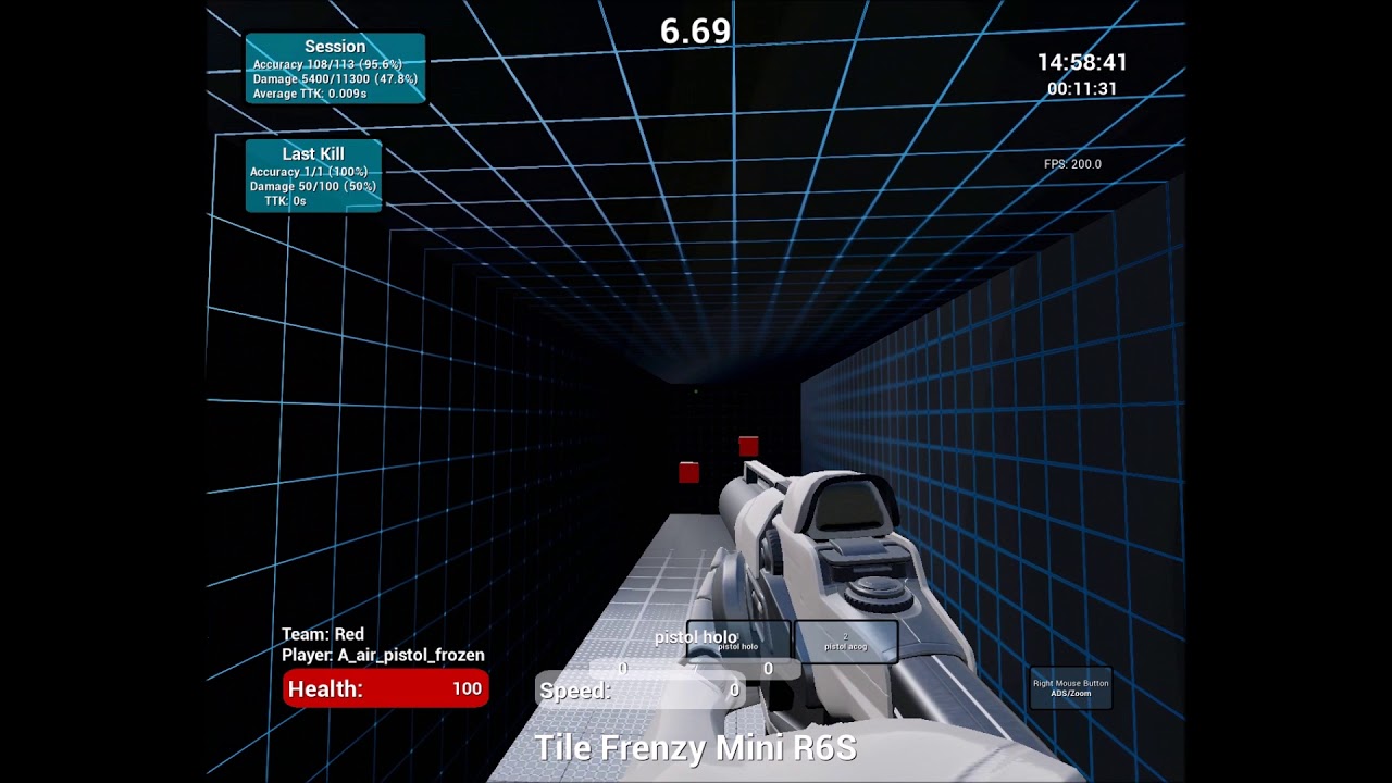 Aim training - Tile frenzy mini 142.2 - YouTube