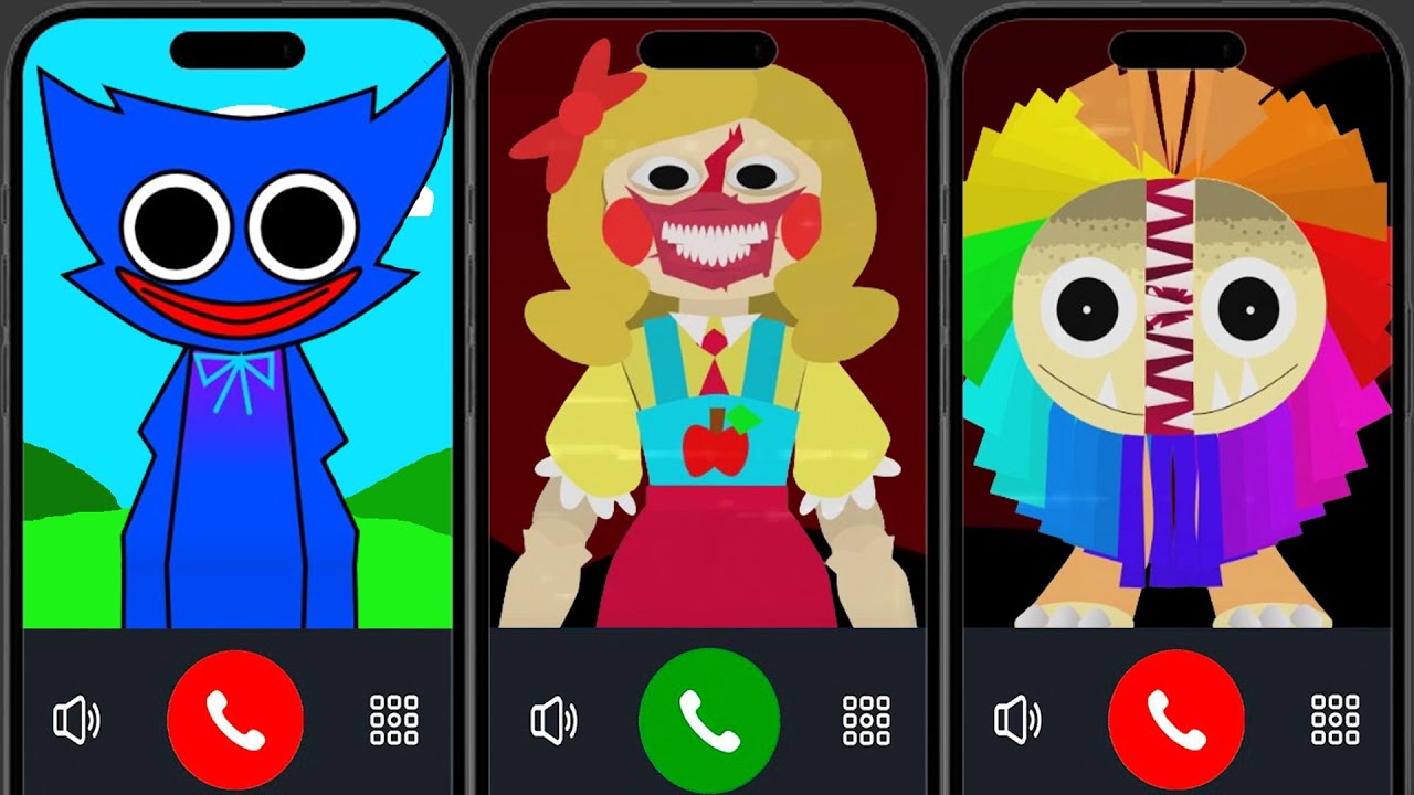 Incredibox Sprunki Talk on the Phone With Different Scary Characters ...
