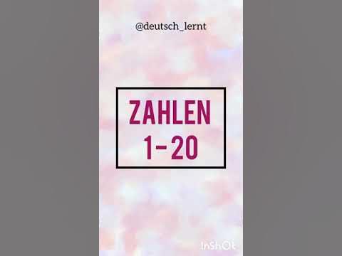 Zahlen (Numbers) from 1 to 20 in German language - YouTube