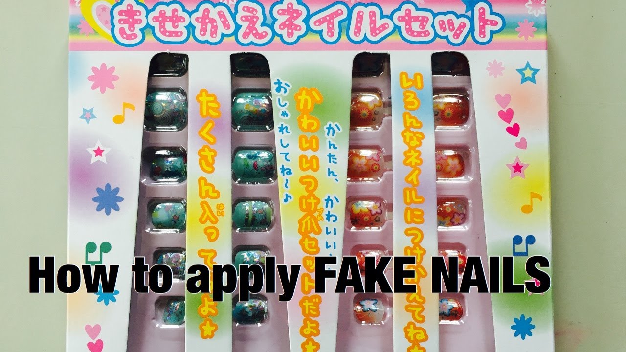 How to apply FAKE NAILS - YouTube