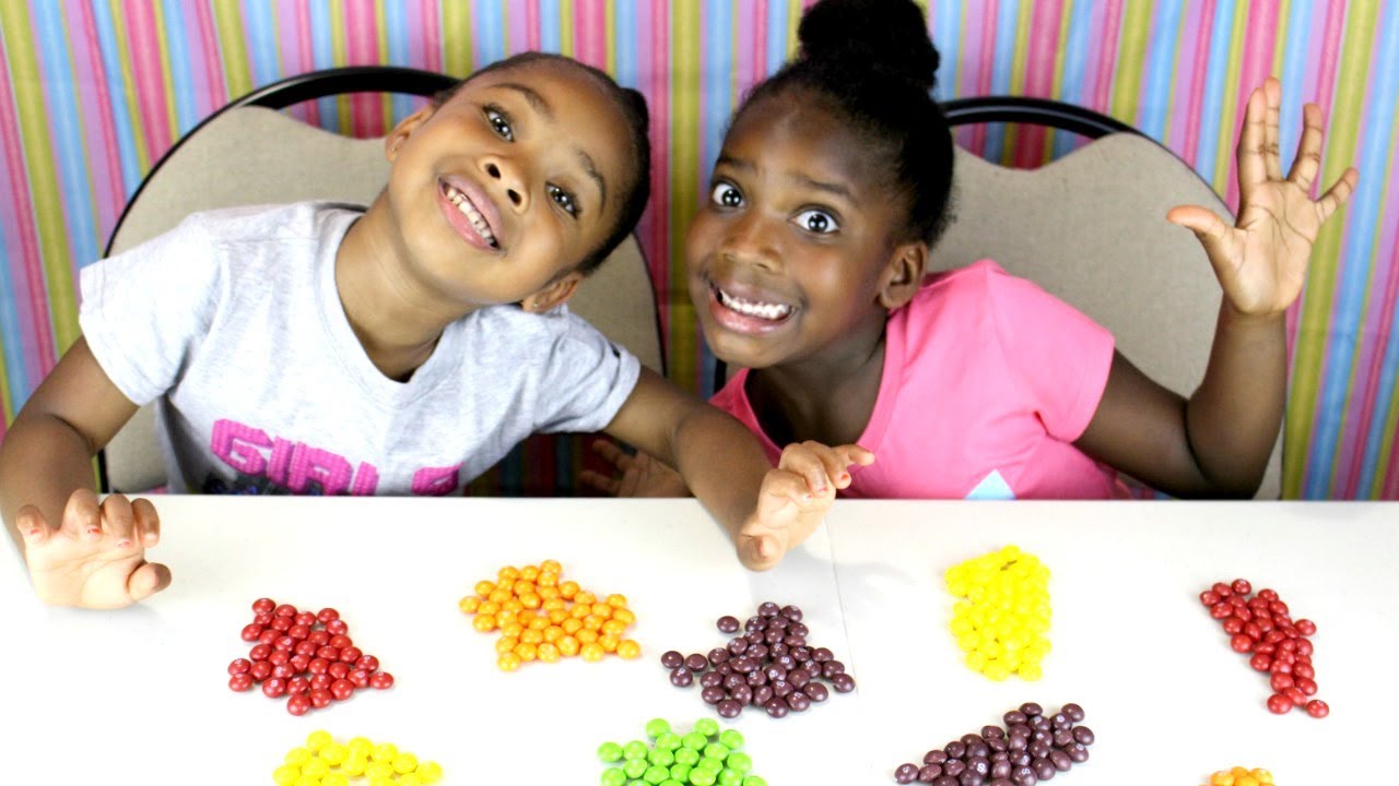 Sorting Colors | Red, Orange, Yellow, Purple, & Green with SKITTLES ...