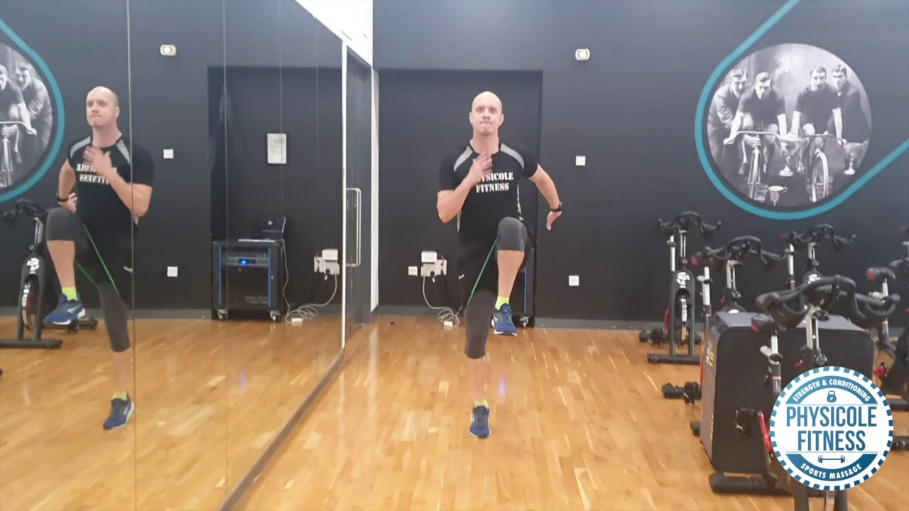 Banded Bouncing Single Leg Knee Drives - YouTube