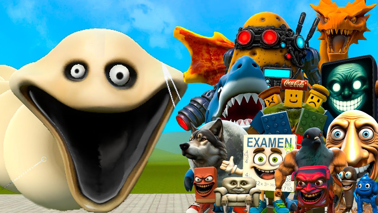 NEW ROBLOX HUNGRY WORM VS ALL ITALIAN BRAINROT MEMES In Garry's Mod ...