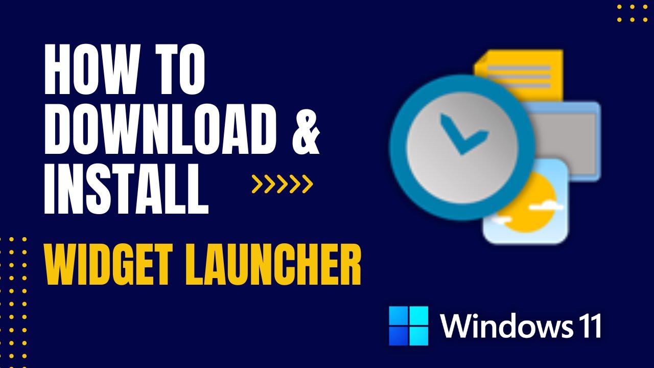How to Download and Install Widget Launcher For Windows - YouTube
