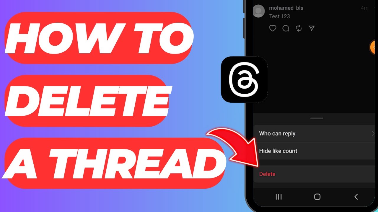How To Delete a Thread on Threads By instagram - YouTube