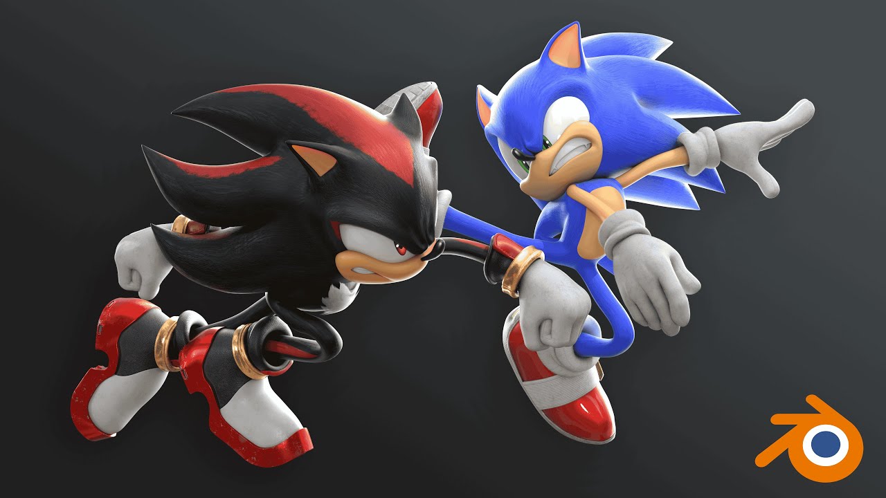 SONIC & SHADOW + DELUXE (Blender rigs) RELEASE !! - YouTube