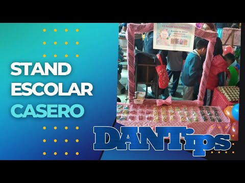Como hacer un stand escolar casero fácil - Dantips - YouTube