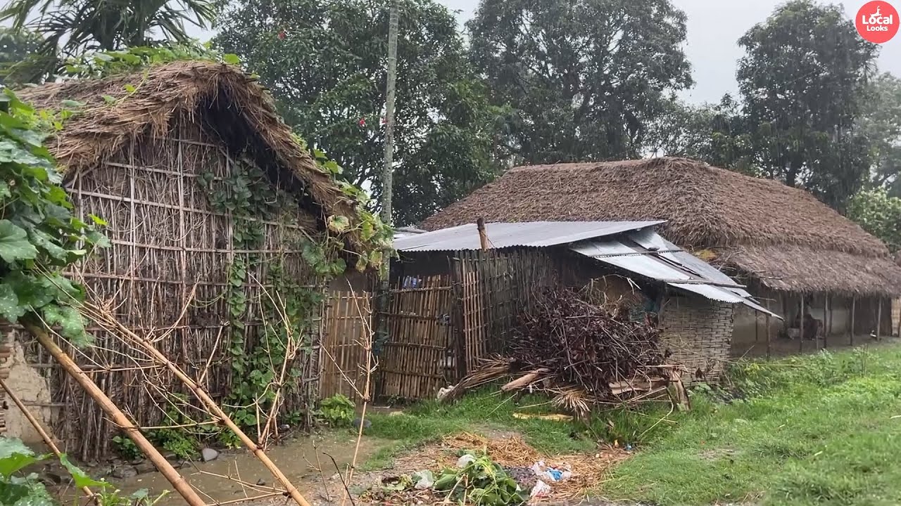 Remote Village Houses Tour in the Heavy Rain - YouTube