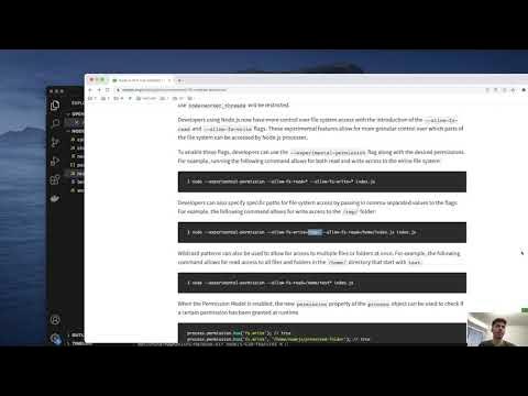 Node.js v20.1.0 Experimental permission: Restrict - File Read, Child Process, & Worker Thread ...