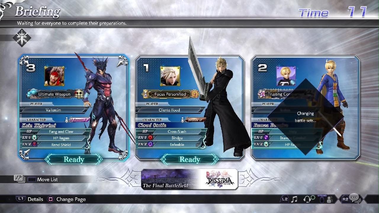 DISSIDIA FINAL FANTASY NT Lobby Match BR Kain Highwind - YouTube