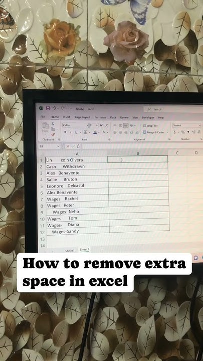 How to remove extra space in excel #excel #excelgyan #exceltips #shortvideo #viralvideo - YouTube