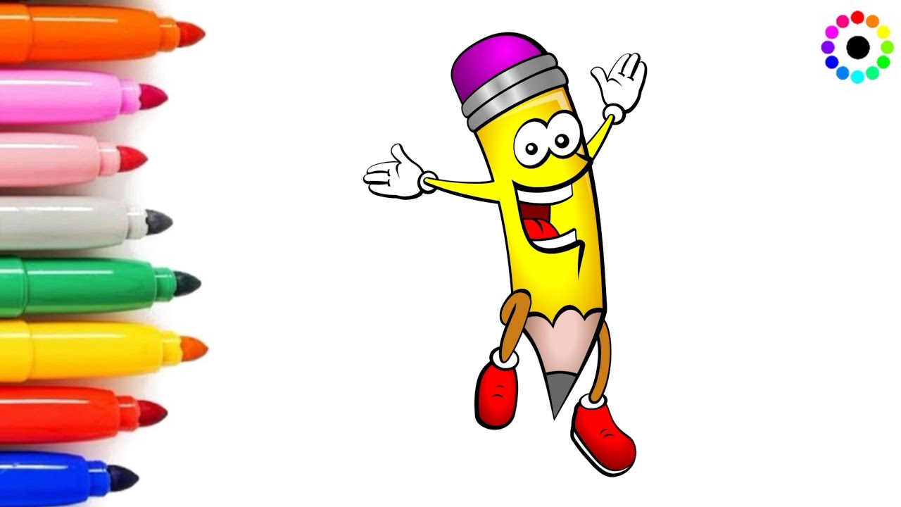 Smiley Pencil ️ Simple Easy Drawing Skill Development Video for ...