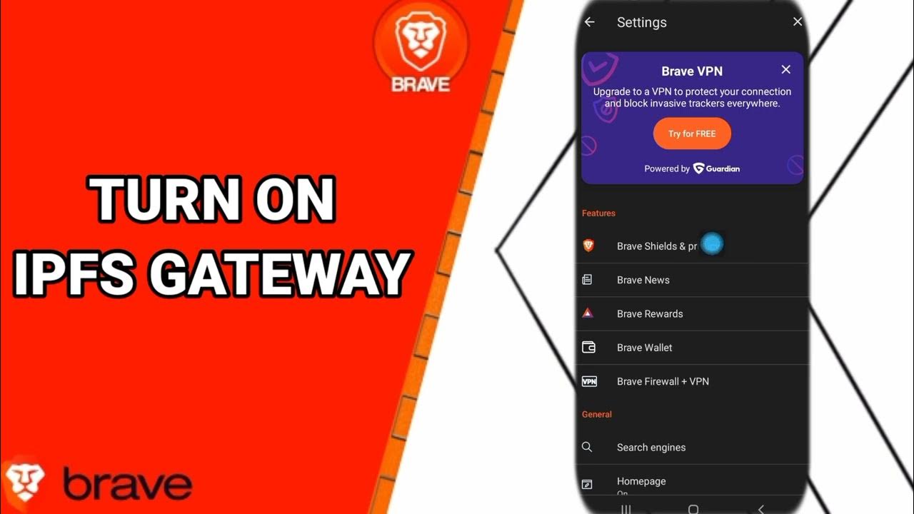 How To Turn On IPFS Gateway On Brave Private Web Browser App - YouTube