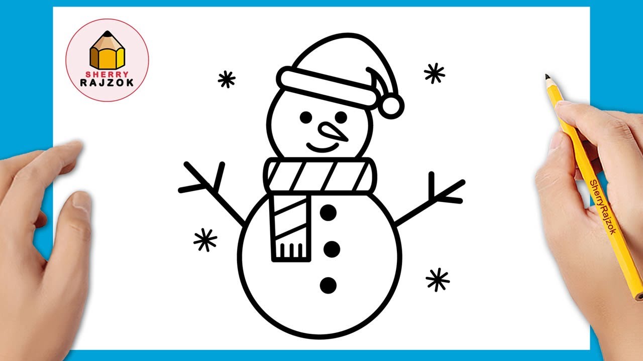 Hogyan rajzoljunk hóembert egyszerűen | Karácsonyi Rajzok - YouTube