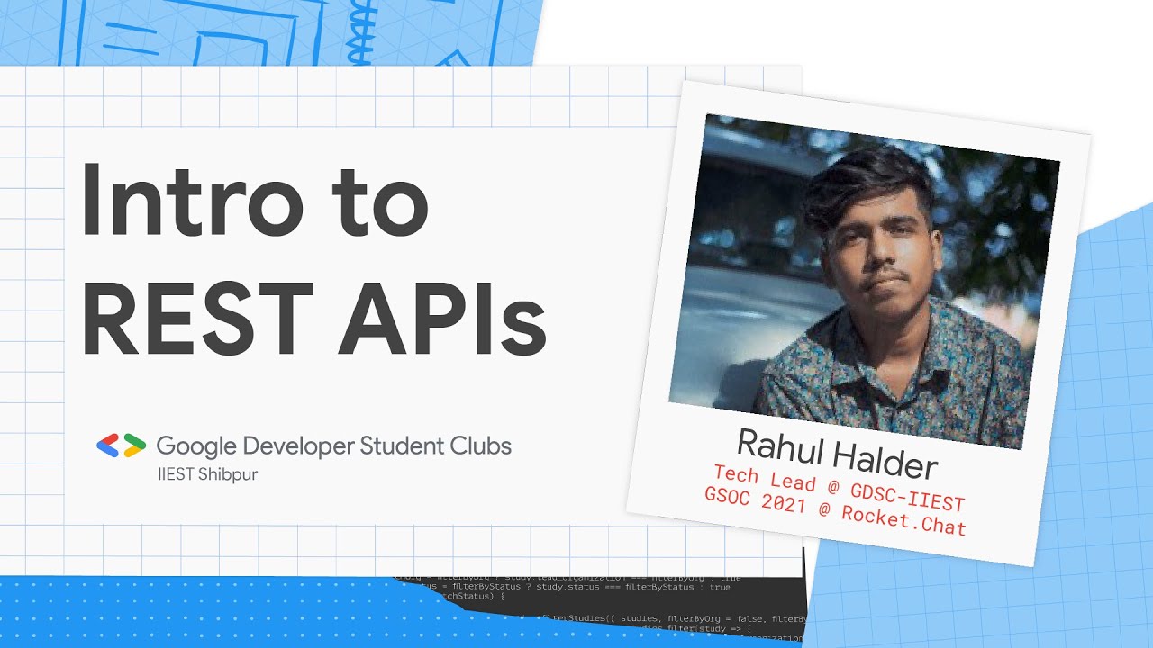 Intro to REST APIs | GDSC IIEST - YouTube