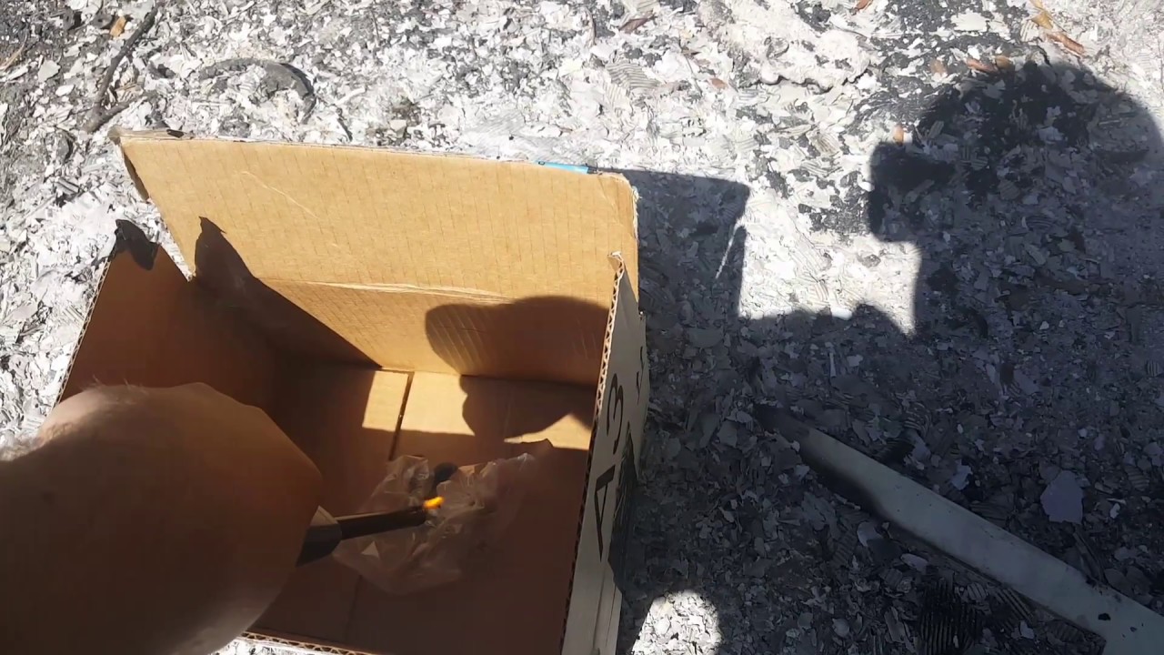 Burning Stuff 398: Cardboard Box (Amazon Gold) - YouTube