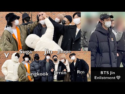 BTS Says their goodbyes to Jin 💜😭Jin leaves for his Military Enlistment ...