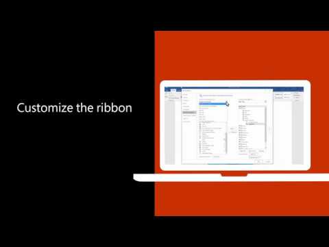 Office 365 - Customize the Ribbon - YouTube