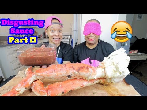 KING CRAB (DISGUSTING SAUCE CHALLENGE) SEAFOOD BOIL MUKBANG!! - YouTube