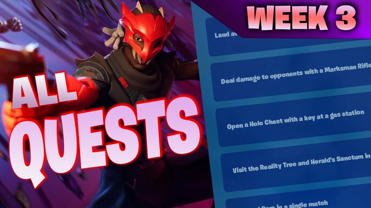 EVERY Week 3 Challenge in Fortnite C3 - Season 4 (FAST!) - YouTube