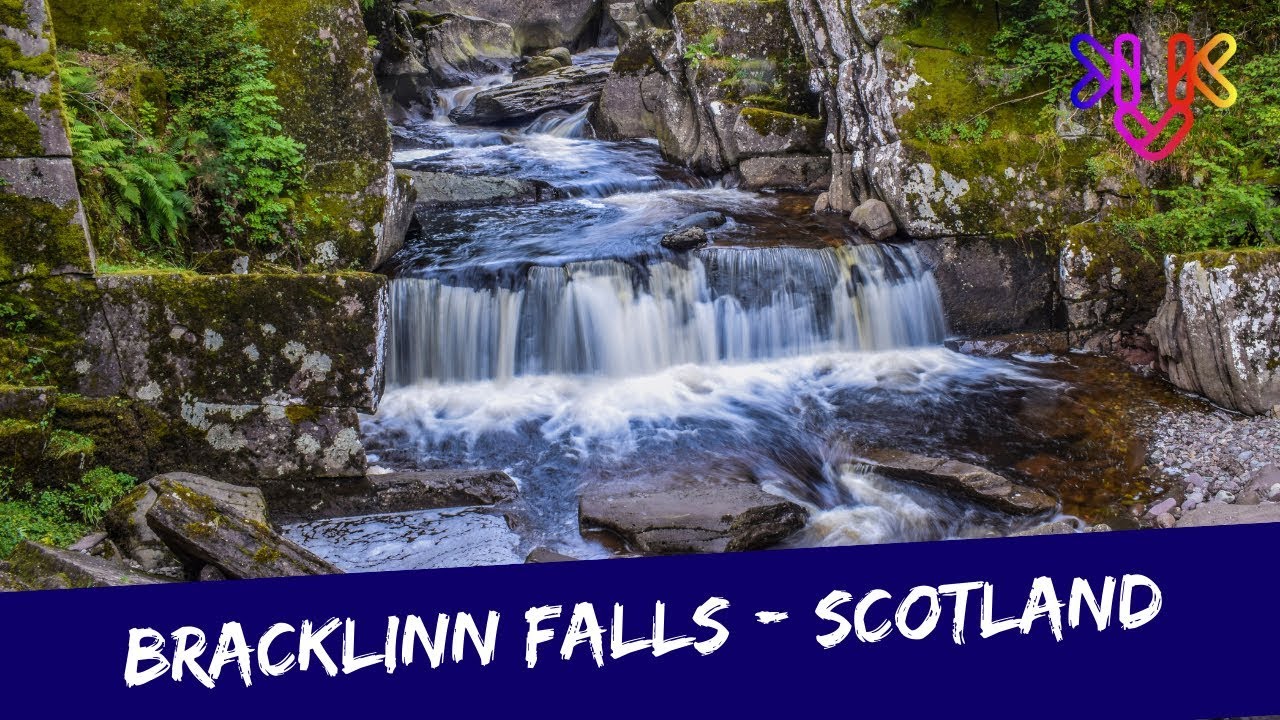 Bracklinn falls in Callander with drone | Beautiful waterfalls in ...