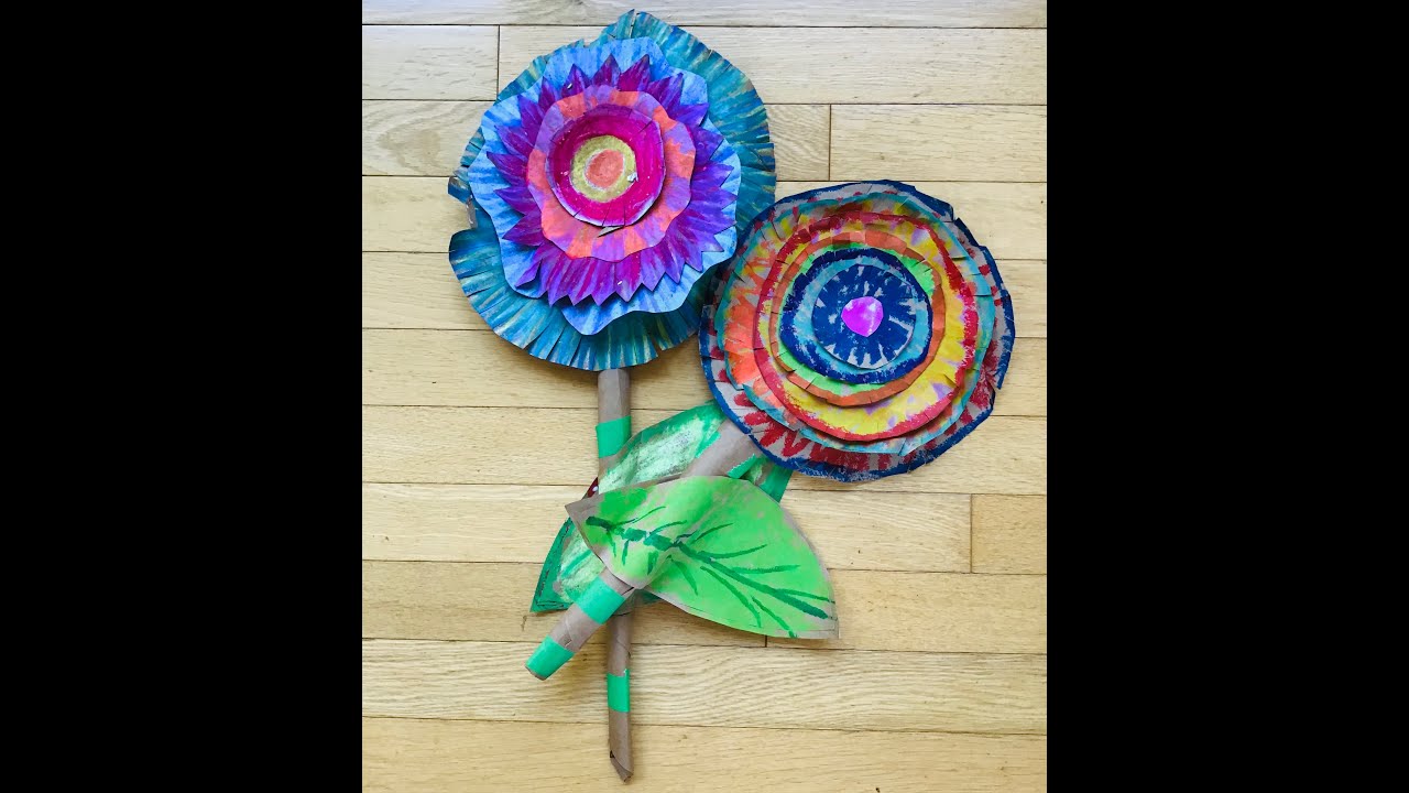 Art Tutorial: Paper Flowers - Grades K-6 - YouTube