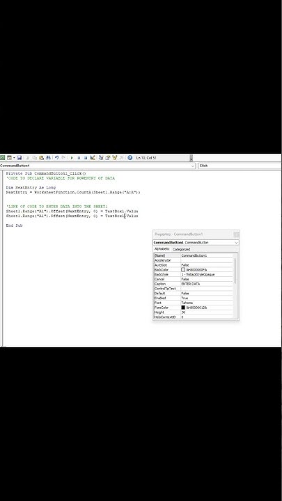 HOW TO CREATE USERFORM IN EXCEL VBA TO ENTER DATA INTO SHEET - YouTube