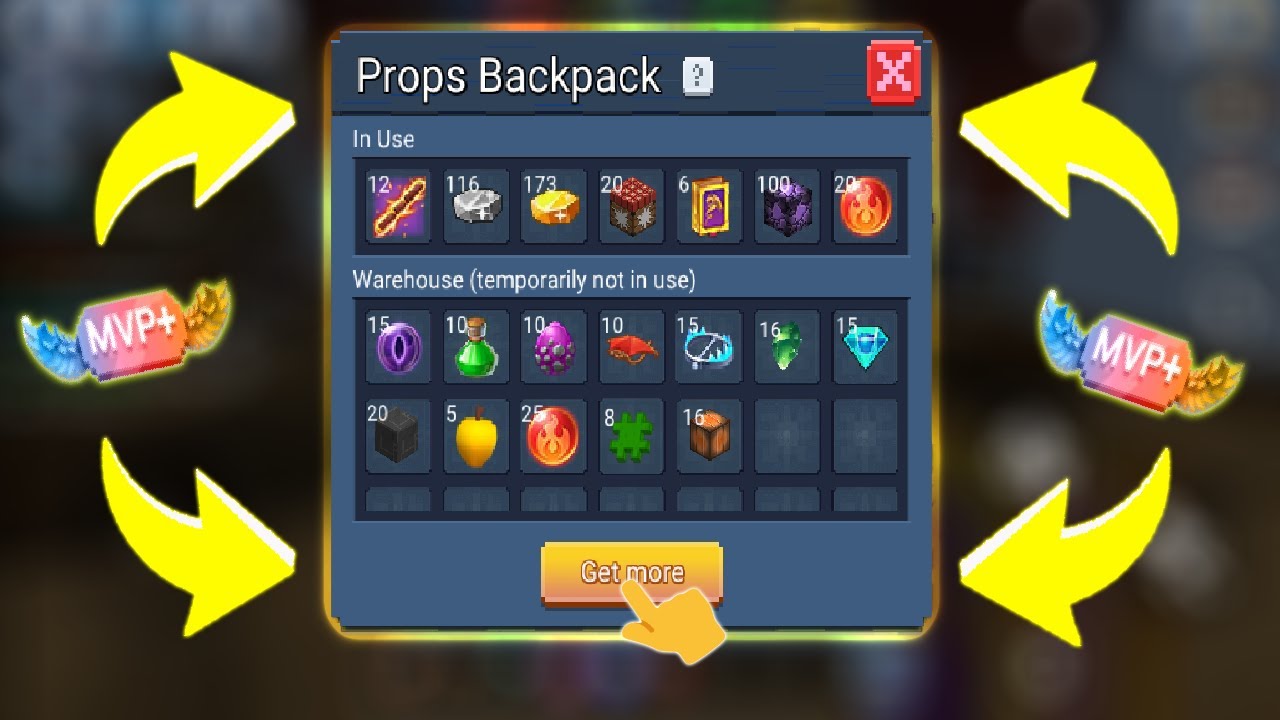 New MVP+ Item Backpack Is Added In Bed Wars | Blockman Go Gameplay ...