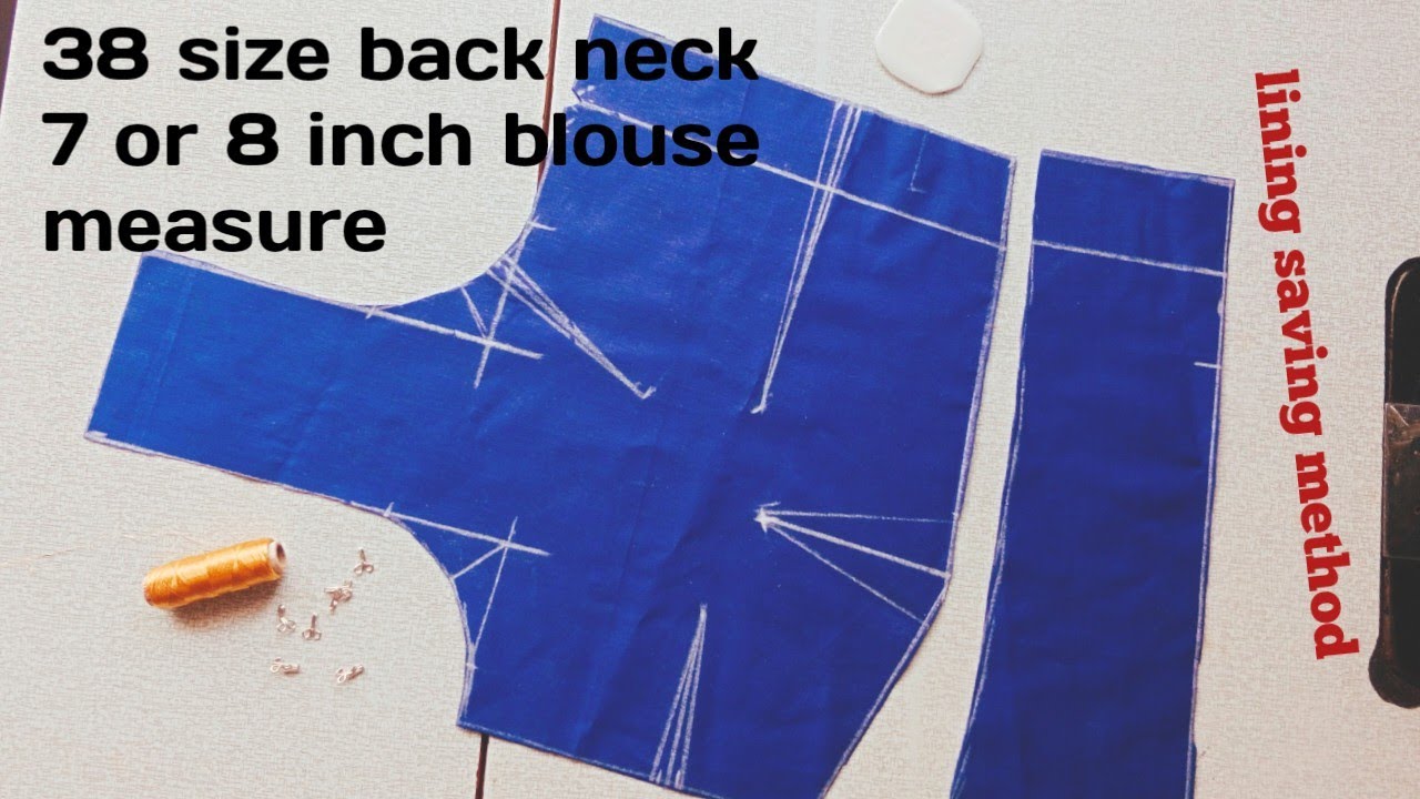38 size back neck 7 or 8 inch blouse cutting measure/ easy sew measure ...