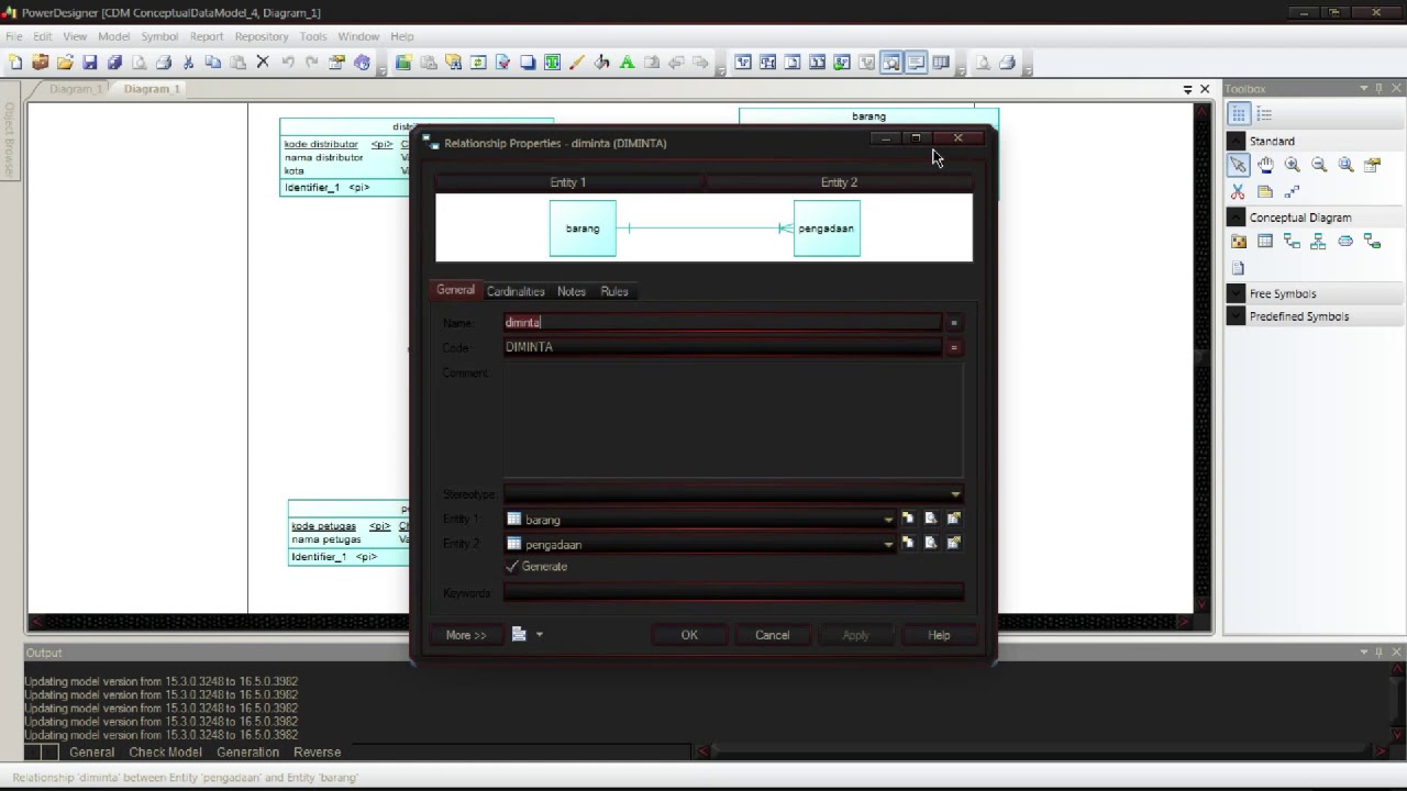 Membangung CDM, LDM dan PDM dengan PowerDesigner - YouTube