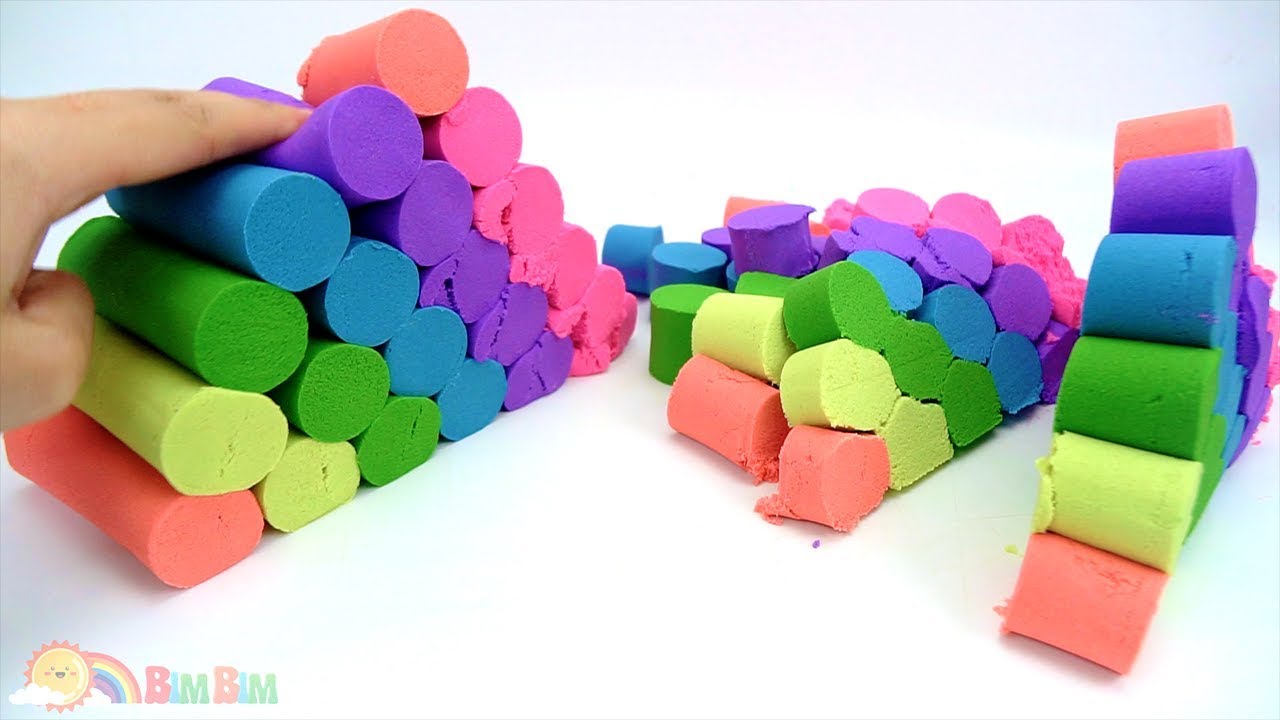 How to make Rainbow Kinetic Sand Stairs - Magic Colors Compilation #2 ...