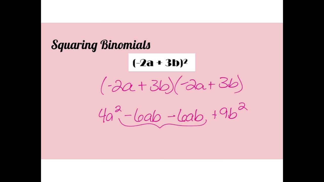 Multiplying Binomials Special Cases - YouTube